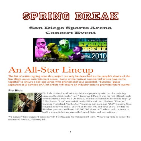 Spring Break Jam Concert | PDF