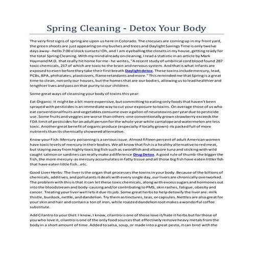 Spring cleaning | PDF