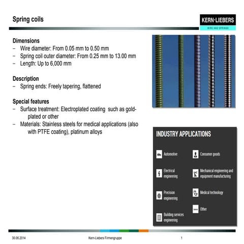 Spring coils KERN LIEBERS | ODP
