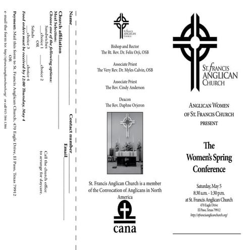 The Women's Spring Conference - registration brochure | PDF
