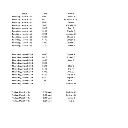 Spring Conference Schedule | PDF