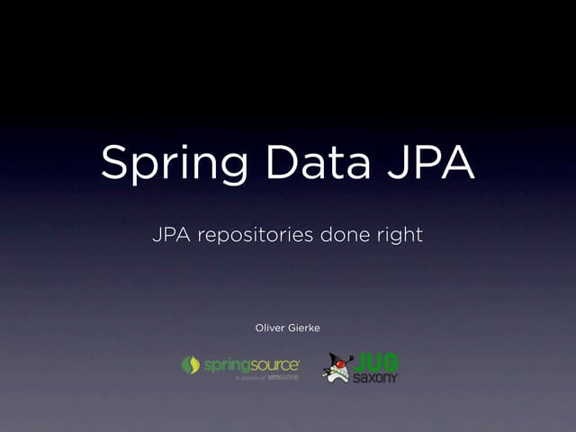 Spring Data Jpa Repositories Done Right Pdf Databases Computer Software And Applications