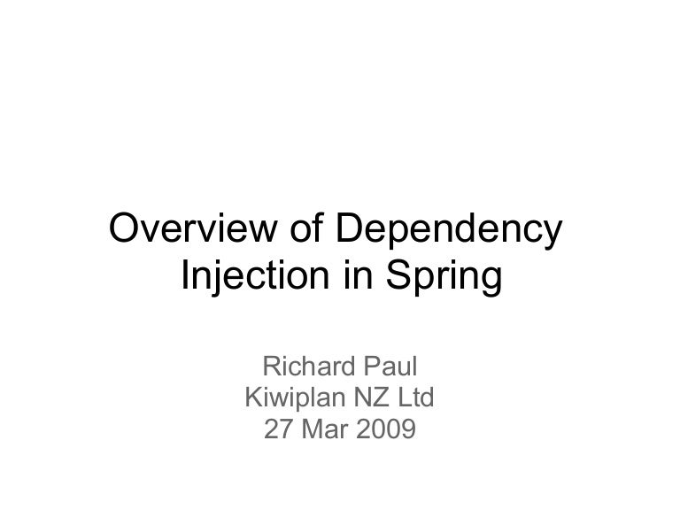 Introduction To Spring S Dependency Injection