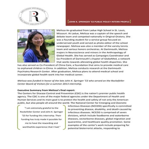 Named Internship Profile Summary - Natalie Colaneri (Rosenwald) | PDF