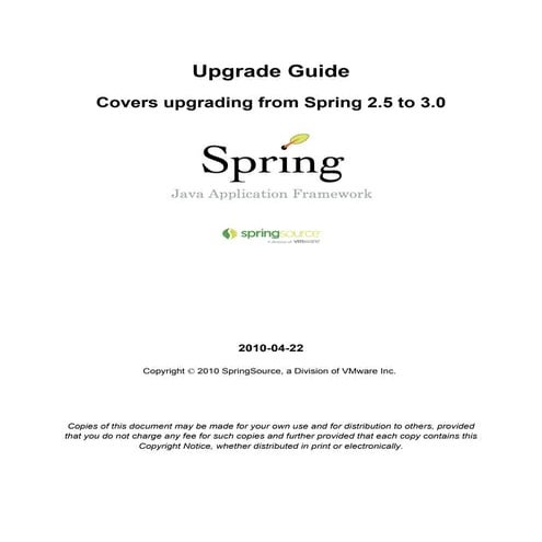 Spring Framework Upgrade Pdf 9070