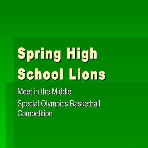 Spring high school lions basketball | PPT
