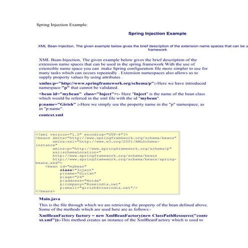 Spring injection example | PDF