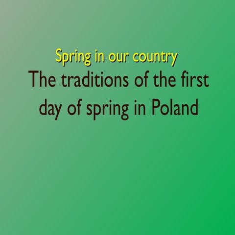 Spring in Poland | PPT