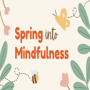 Spring Mindfulness Education Presentation in Cream Sage and Pink Flat ...