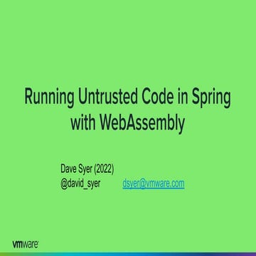 Running Untrusted Code in Spring with WebAssembly | PDF | Web Development | Internet