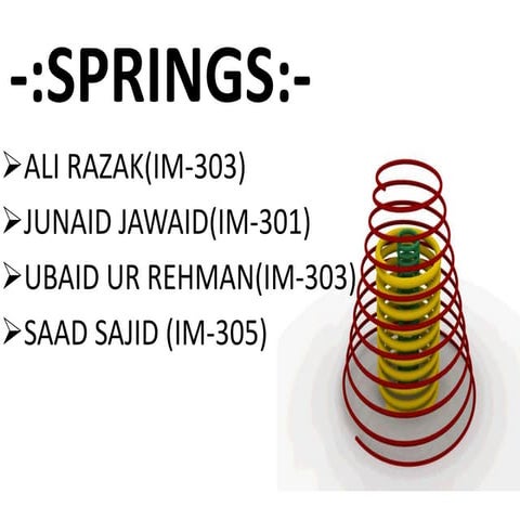 Springs | PPTX | Chemistry | Science