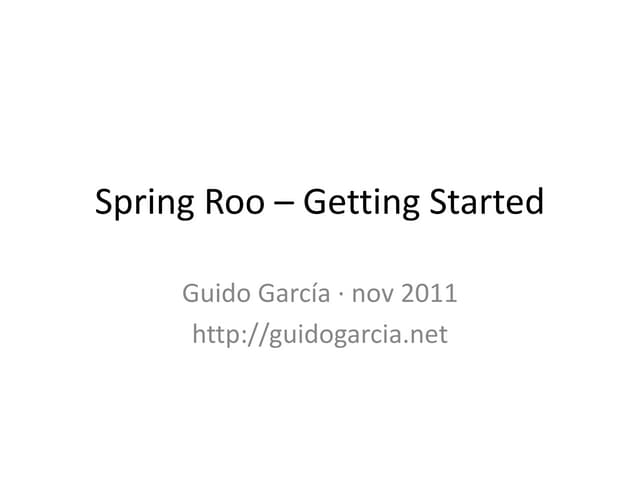 Spring Roo Demo Ppt