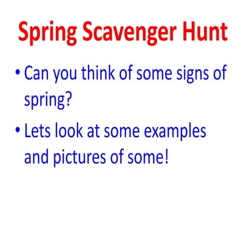 Spring scavenger hunt | PPT