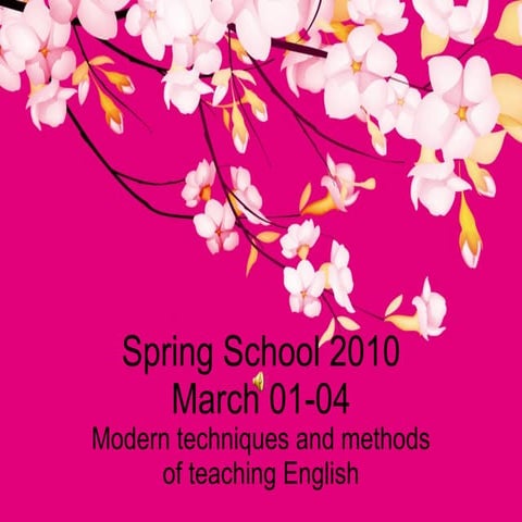 Spring school 2010 | PPT