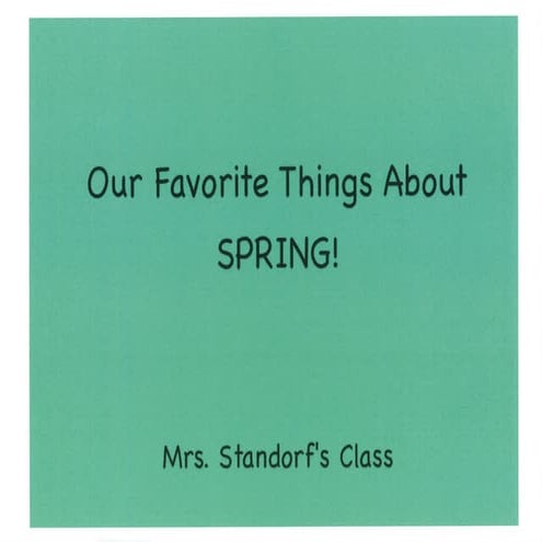 Our Favorite Things About Spring | PDF