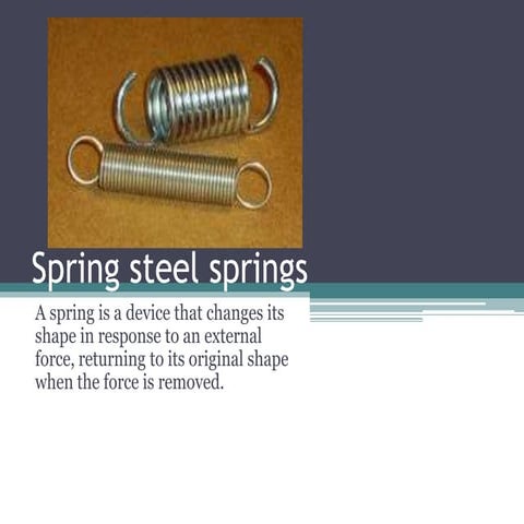 Spring steel springs | PPTX