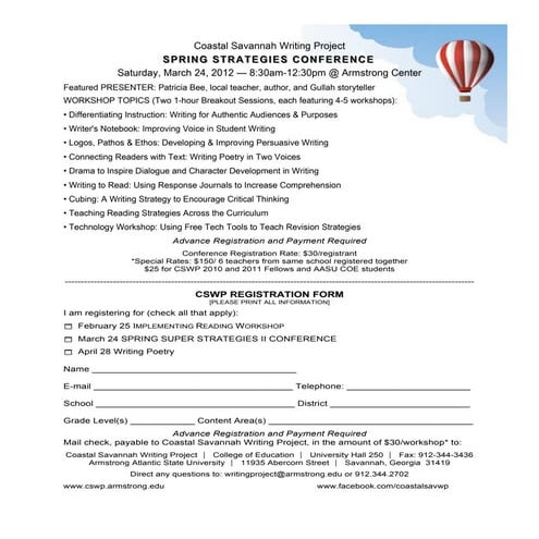 Cswp spring conference flyer | PDF