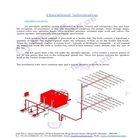 operational intormation Sprinkler system 2019 | PDF