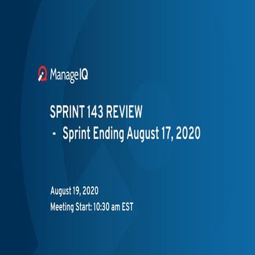 Sprint 143 | PPT