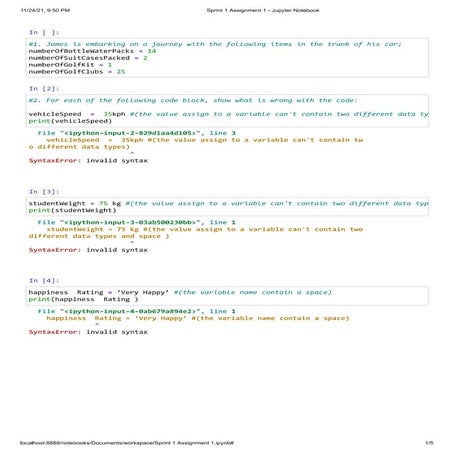 Sprint 1 assignment 1 | PDF