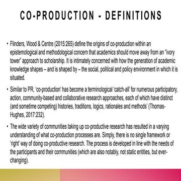 Introduction to co production | PPTX