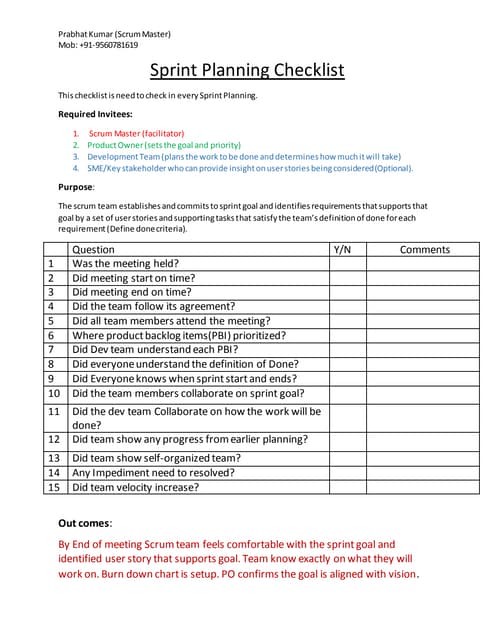 Scrum survey sprint planning | PDF