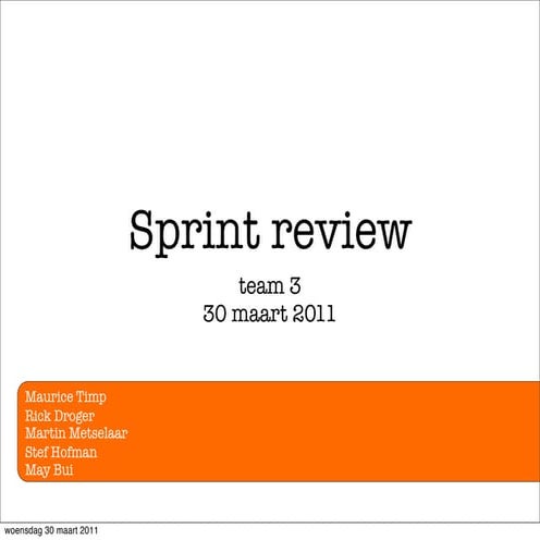 Sprint Review 2 | PDF