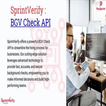 Revamp Your Hiring Process with SprintVerify - BGV Check API | PPTX