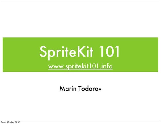 SpriteKit (AnjLab Tech Talks) | PPT