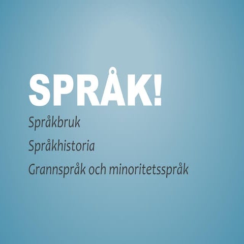Språk! | PPT