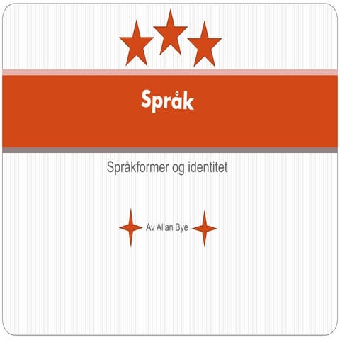 Språk og identitet | PPTX