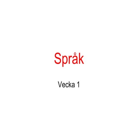 Språk | PPT