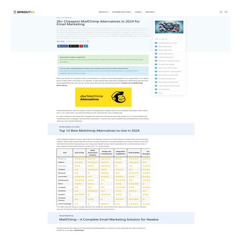 Analysis of Mailchimp Alternatives - Selecting Right Email Marketing ...