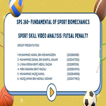 SPS 260 SLIDE PRESENTATION FOR SPORTS SCIENCE | PPT