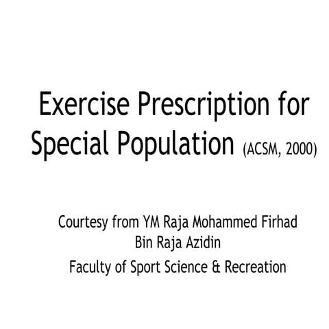 Sps451 t11 exercise for special population | PDF