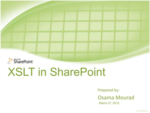 Sps Arabia Xslt In Sharepoint Ppt