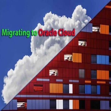 Migration to oracle cloud | PPTX