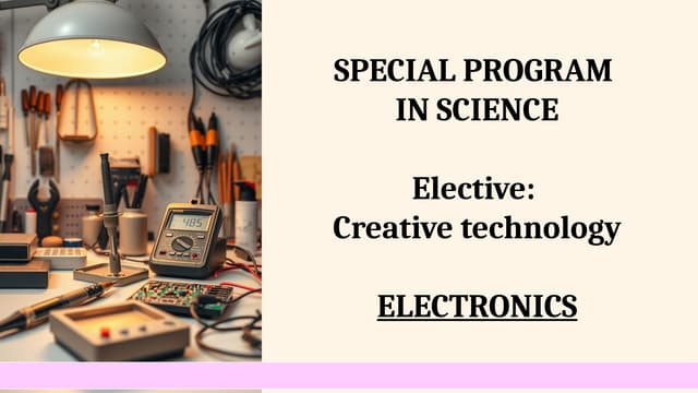 Basic tools and instruments in electronics | PPTX