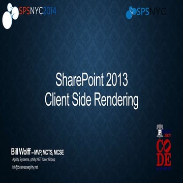 Sharepoint 2013 Client Side Rendering Ppt