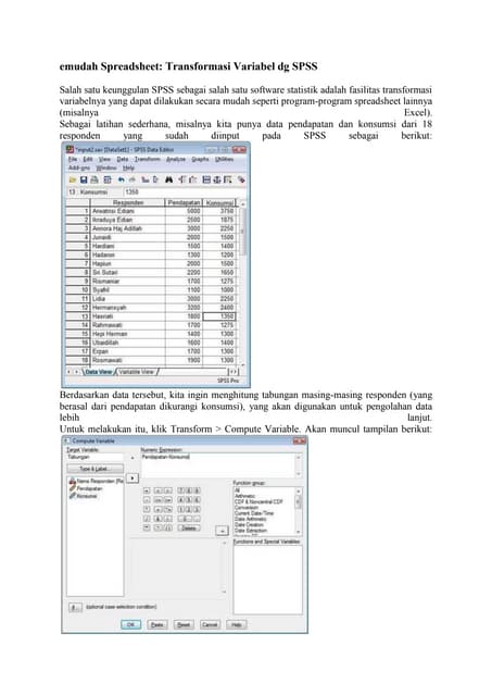 TUGAS ANALISIS DATA menggunakan alat bantu SPSS | PPT