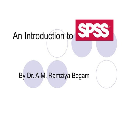 Spss an introduction | PPT