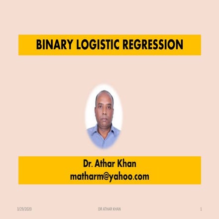 Binary Or Binomial Logistic Regression Pdf Physics Science