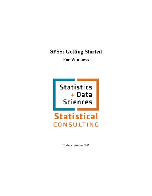 1 Introduction to SPSS.ppt | Operating Systems | Computer Software and Applications