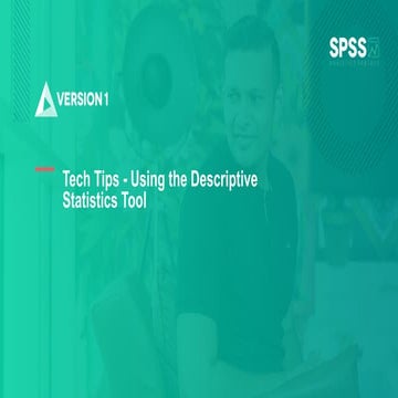 SPSS Statistics - Using the Descriptive Statistics Tool in IBM SPSS ...