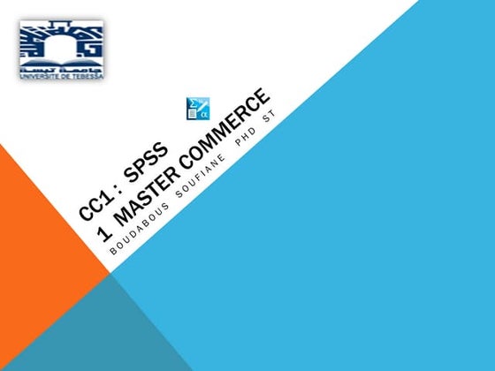 Spss an introduction | PPT | Technology & Computing