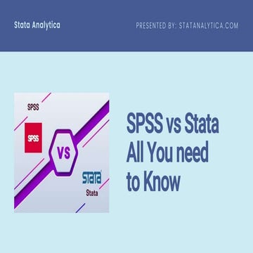 SPSS vs Stata: All You need to Know | PPTX