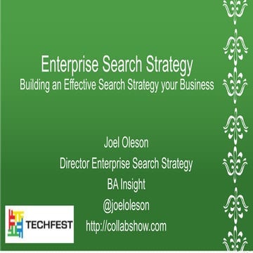 Planning Your Enterprise Search Strategy | PPTX | Search | Internet