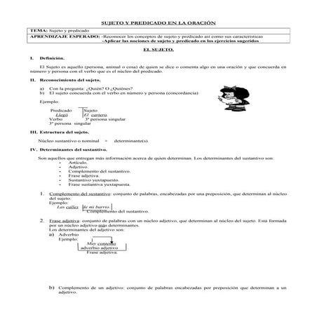 Sujeto y predicado 2 | PDF