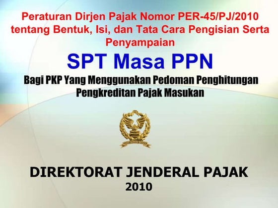 Petunjuk teknis pengisian form spt ppn 1111 | DOC
