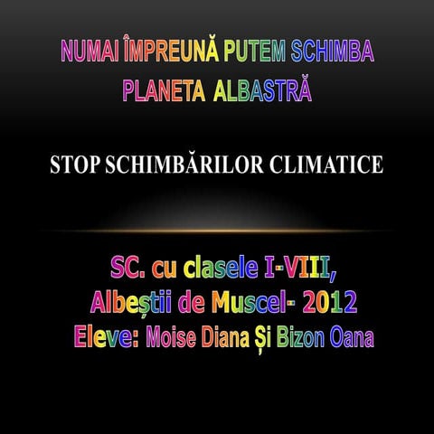 Spune stop schimbărilor climatice diana, oana | PPT